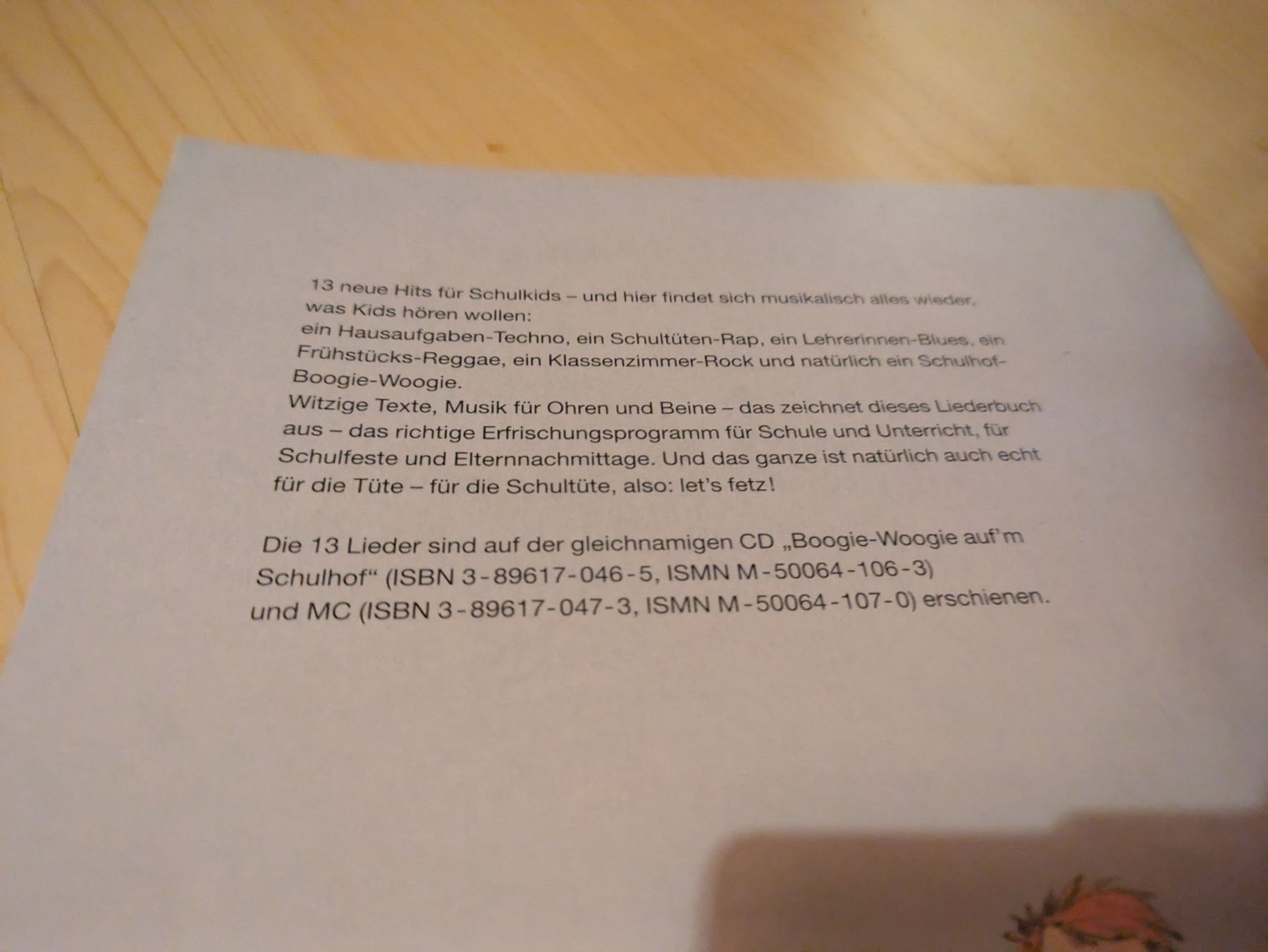 Boogie-Woogie auf m Schulhof: Liederbuch & CD für Kids (Gebraucht) in ...