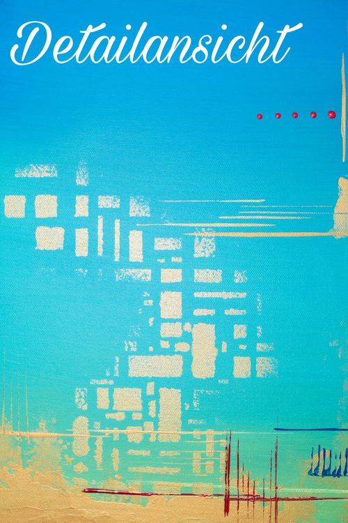 Acrylbild abstrakt blau türkis Gold Unikat neu (Neu und originalverpackt) in Rheinau für CHF 200 ...