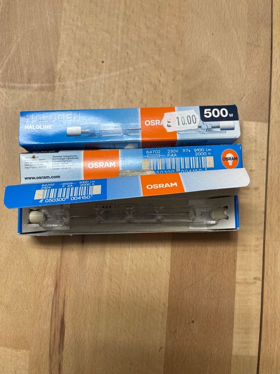Glühbirnen Halogen / Leuchtmittel 230V 500W R7s | Kaufen auf Ricardo