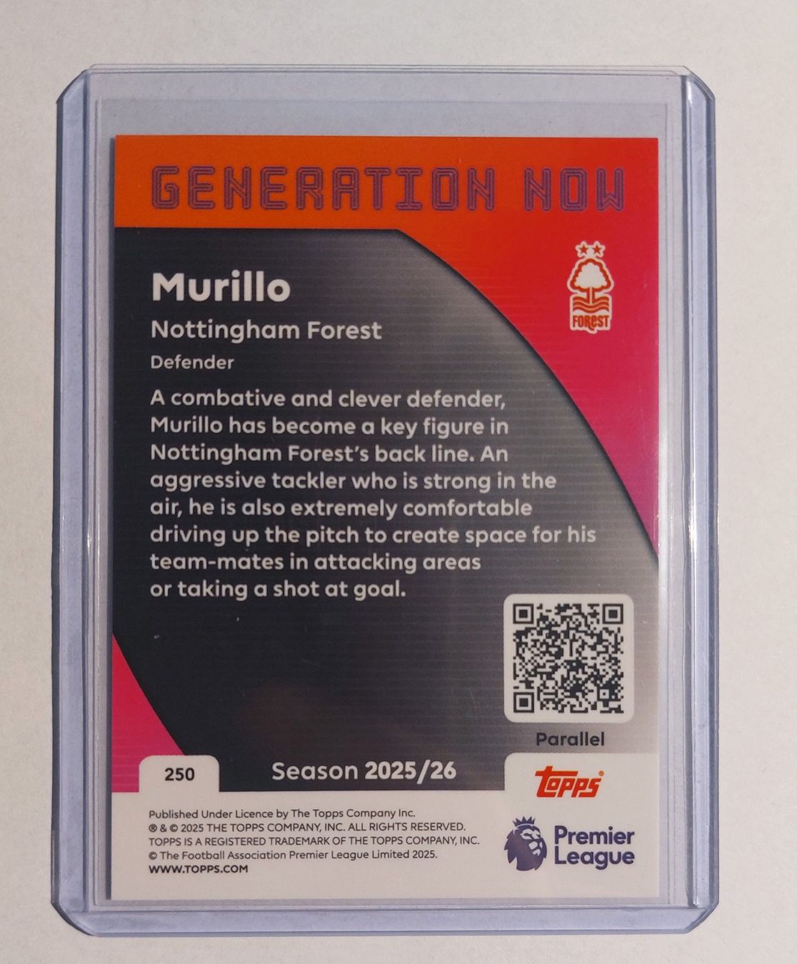 Topps Premier 2026 /150 Murillo Nottingham Diamond Parallel! (Neu ...