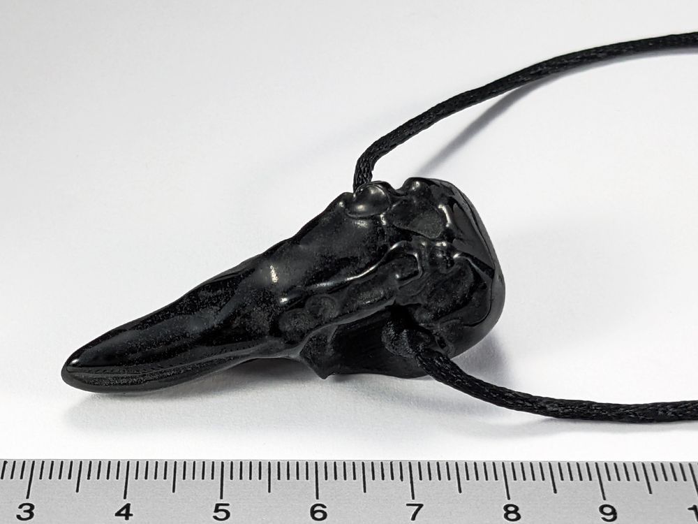 Obsidian Rabenschädel Schädel Anhänger 5cm (Neu und originalverpackt ...