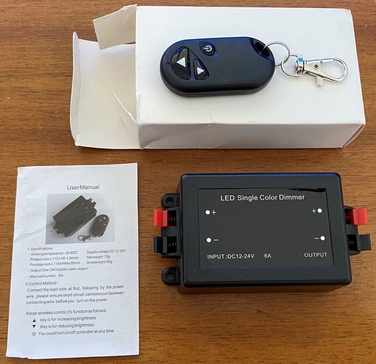NEU! LED Single Color Dimmer 12-24V DC, 8A (Neu und originalverpackt ...
