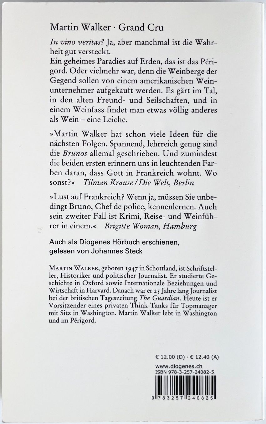 Grand Cru – Martin Walker – Krimi – Diogenes – TB – Top (Neu (gemäss ...