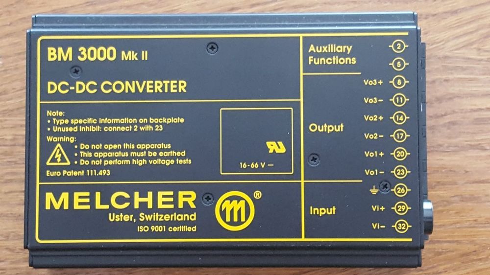 MELCHER BM 3000 Mk II DC-DC CONVERTER | Acheter sur Ricardo
