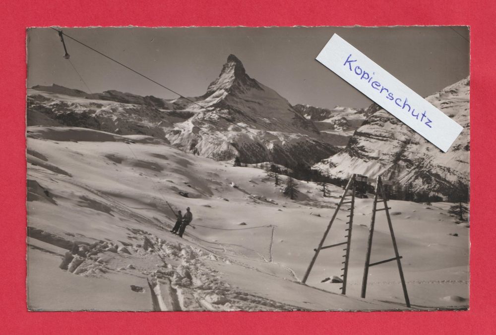 Zermatt (VS) mit Matterhorn Skilift Zermatt-Sonnegg Foto-AK | Kaufen auf Ricardo