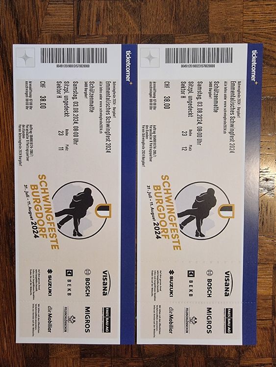 Tickets für Emmentalisches Schwingfest | Kaufen auf Ricardo