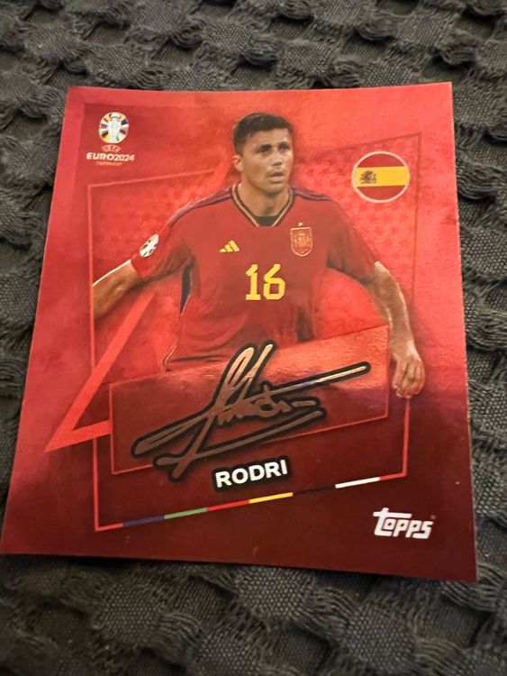 EM 2024 Topps Rodri Signature Sticker | Kaufen auf Ricardo