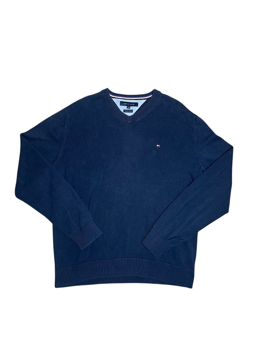 Pull Tommy Hilfiger Homme XL, coton premium, marine (Neuf (Voir ...