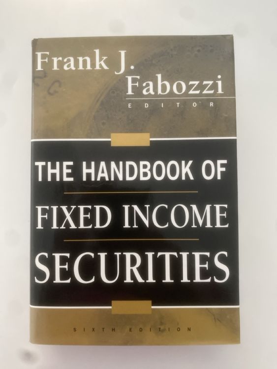 Handbuch Fixed Income Securities, Frank Fabozzi, Top! (Gebraucht) in Oberägeri für CHF 10 – mit ...