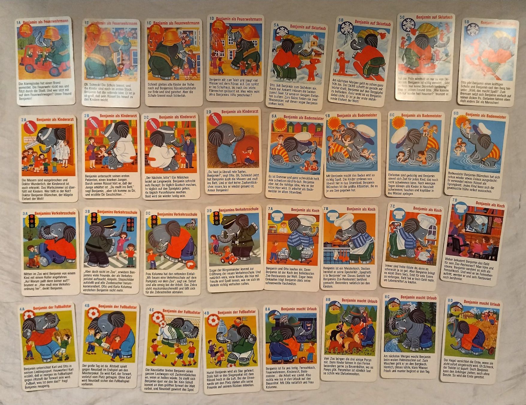 Benjamin Blümchen Quartett 80er Jahre / 32 Karten ab Fr. 6.- (Gebraucht ...