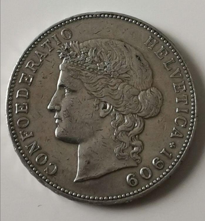 5 Franken 1909 (Gebraucht) in Zürich für CHF 320 – mit Lieferung auf Ricardo kaufen