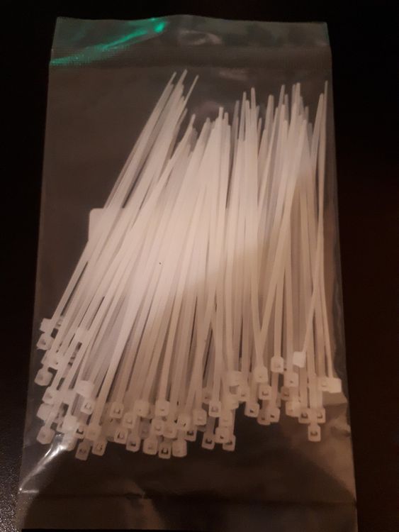 NEU - 100x Kabelbinder Kabel Organizer - 3x100mm - Weiss (Neu (gemäss ...