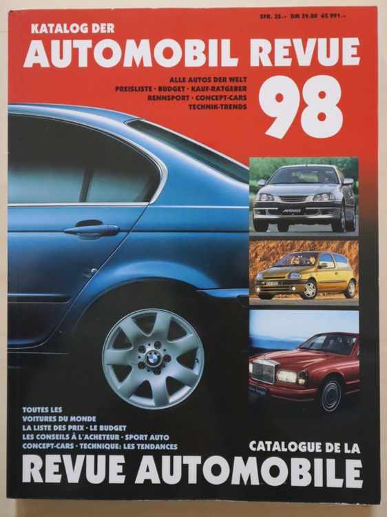 AR Automobile Revue Katalog 1998 | Kaufen auf Ricardo