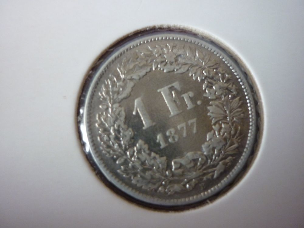 1 Schweizer Franken 1877 Silber (Gebraucht) in Zürich für CHF 4 – nur Abholung auf Ricardo kaufen