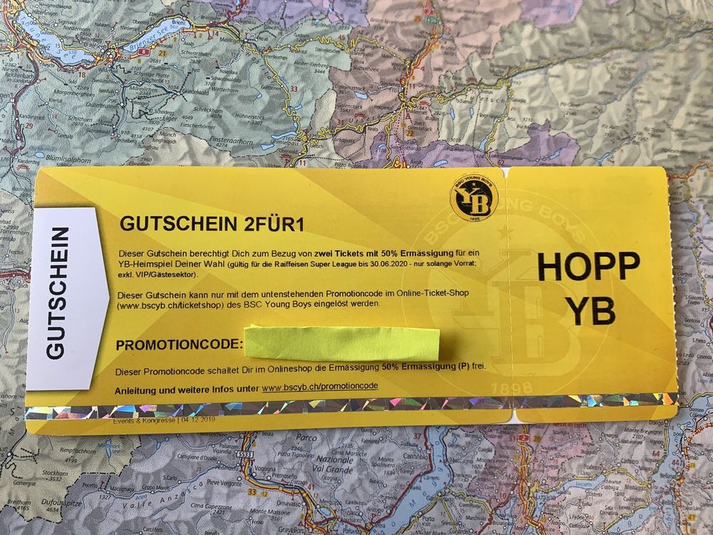 YB, Ticket 2 für 1 | Kaufen auf Ricardo