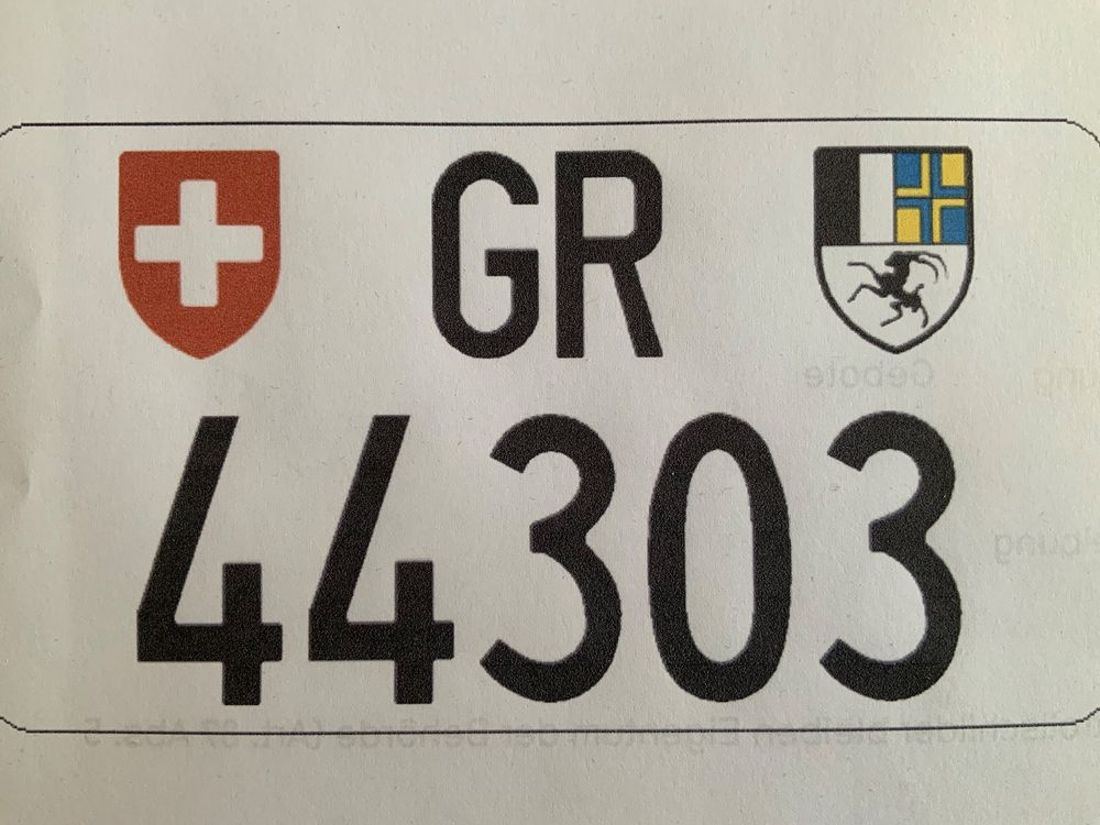Autonummer Nummernschild Kontrollschild GR | Kaufen auf Ricardo