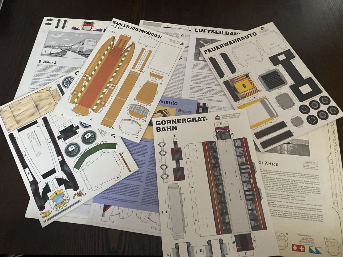 10 Bastelbogen aus Papier, Top Zustand, Vintage! (Neu (gemäss ...