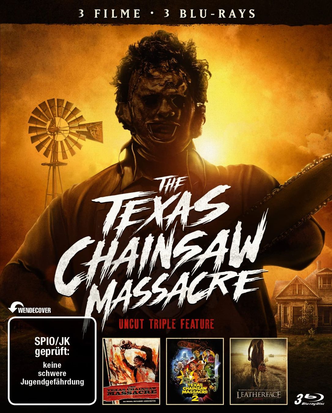 The Texas Chainsaw Massacre Triple (1974/1986/2017) UNCUT/BD (Neu ...