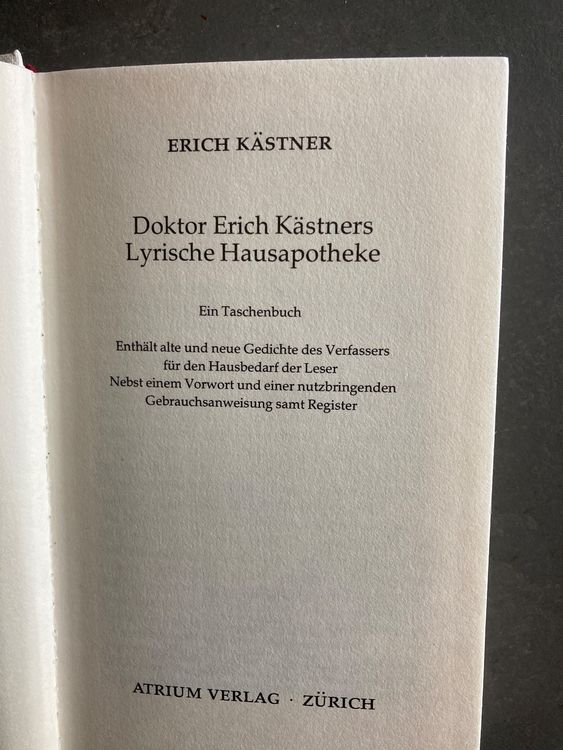 Buch: Erich Kästner | Kaufen auf Ricardo