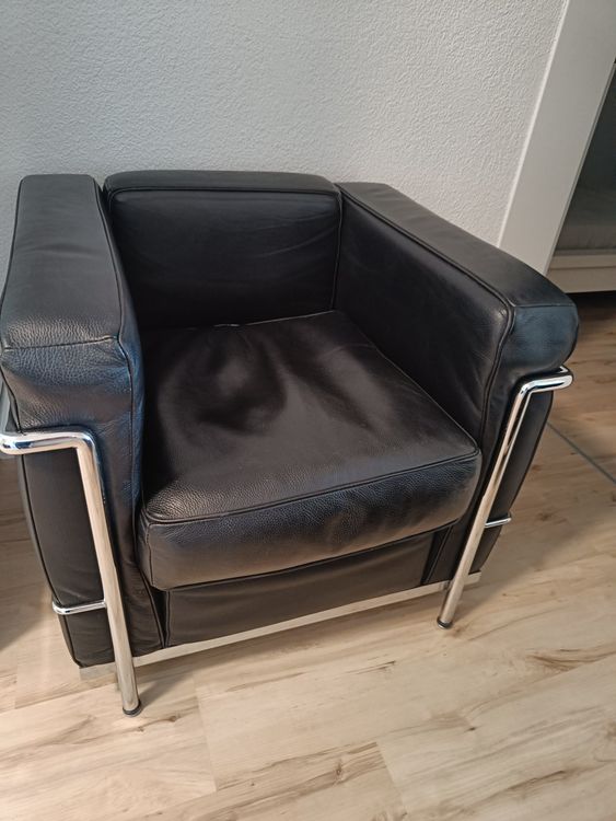 Corbusier LC2 Sessel Replikat Schwarz | Kaufen auf Ricardo