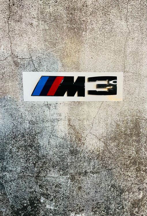 BMW M3 Emblem Logo Schriftzug NEU in Schwarz glänzend (Neu und ...