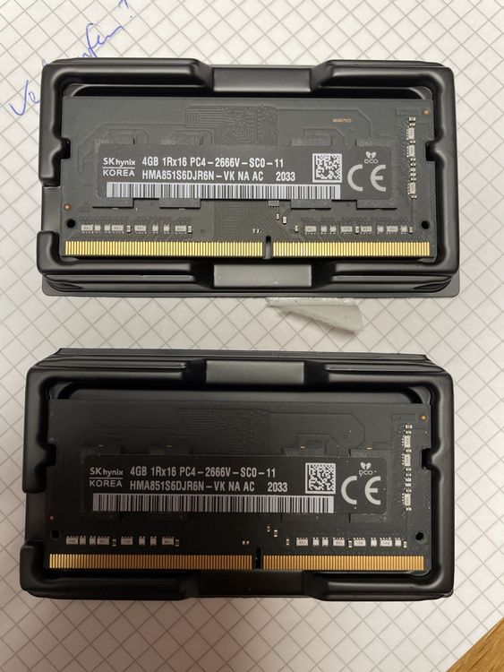 Apple Original RAM 2x 4GB aus iMac2020 (PC4 2666V) (Gebraucht) in ...