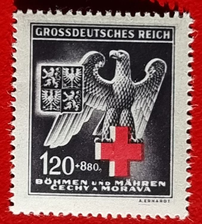 DEUTSCHES REICH REICHSADLER BÖHMEN MÄHREN ROTES KREUZ 1943** (Neu ...