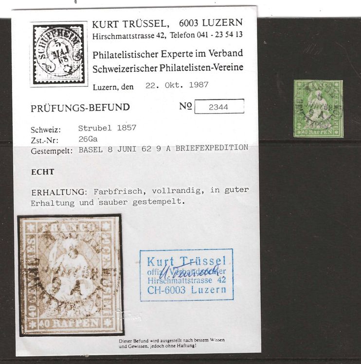 Strubel Nr. 26Ga mit Prüfungs Befund (Gebraucht) in Gümligen für CHF 24 – mit Lieferung auf ...