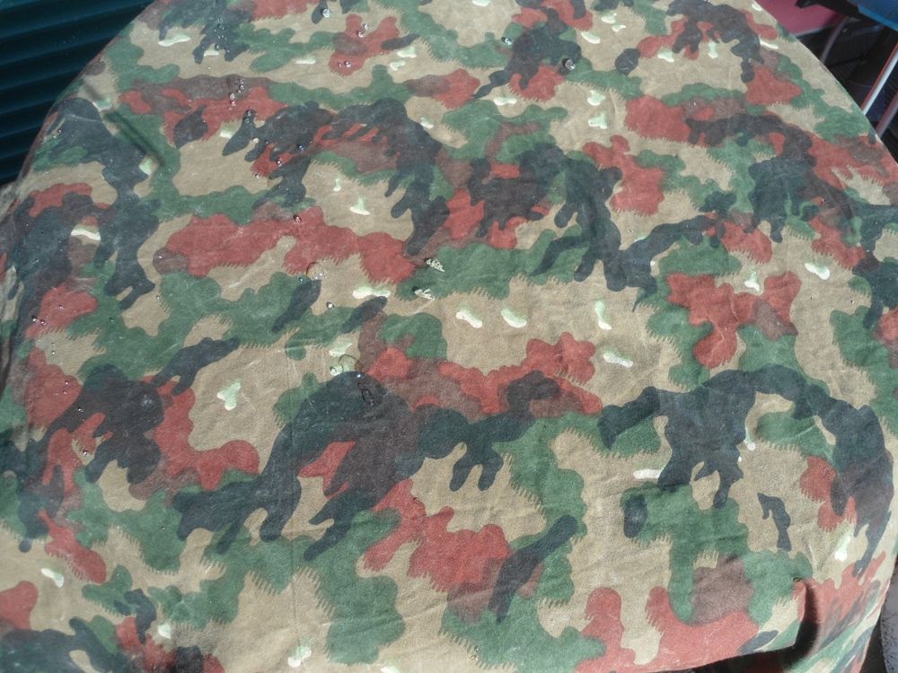 Militär Schweiz Tarnblache Zeltblache 4 Farbig 165cm Quadrat (Gebraucht ...