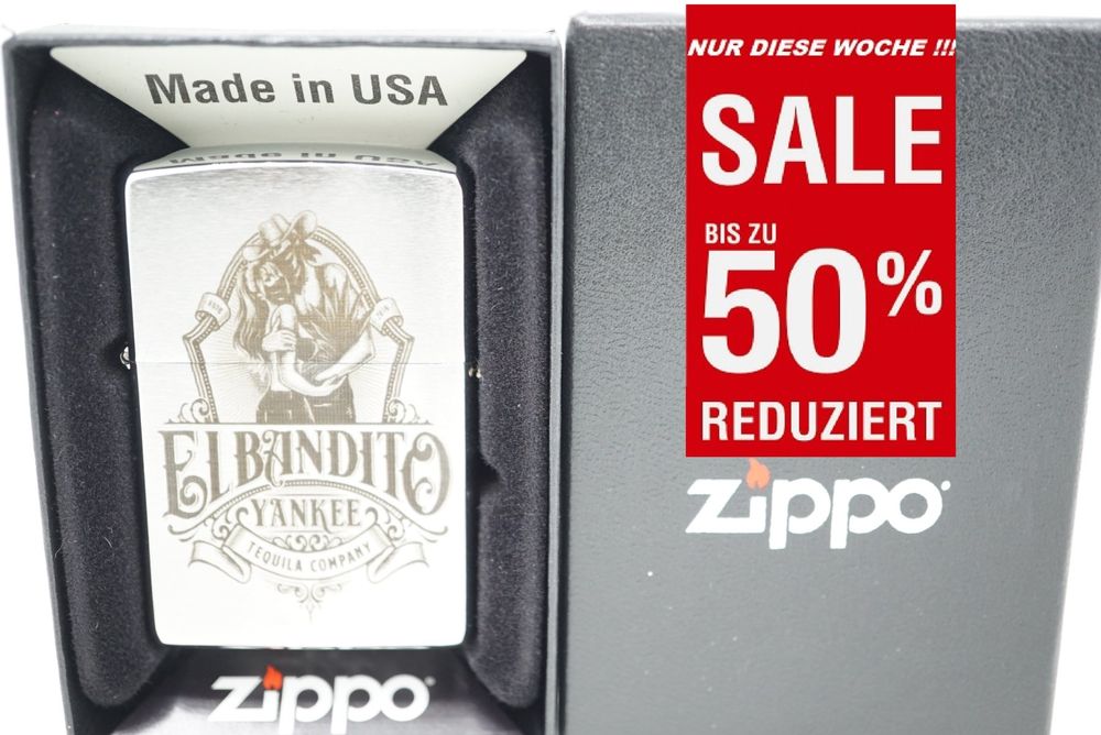 ZIPPO® EL BANDITO - TEQUILA - LASERPRINT - 2021- UNGEZÜNDET | Acheter ...