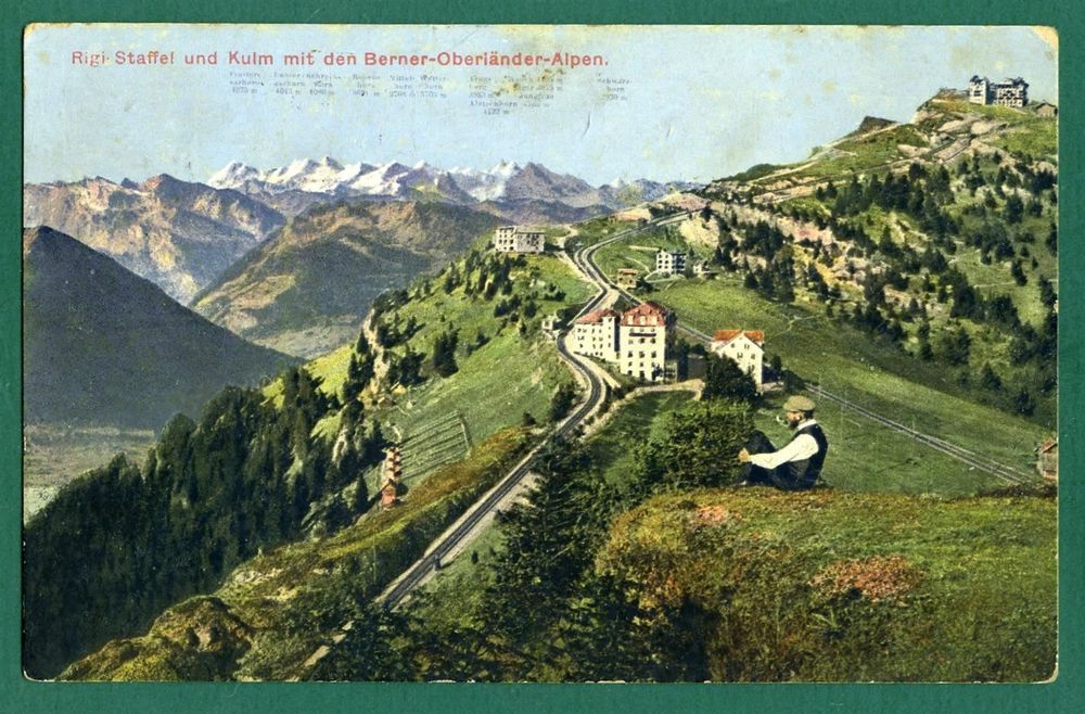 Rigi-Staffel und Kulm mit den Berner-Oberländer Alpen, 1913 | Kaufen auf Ricardo