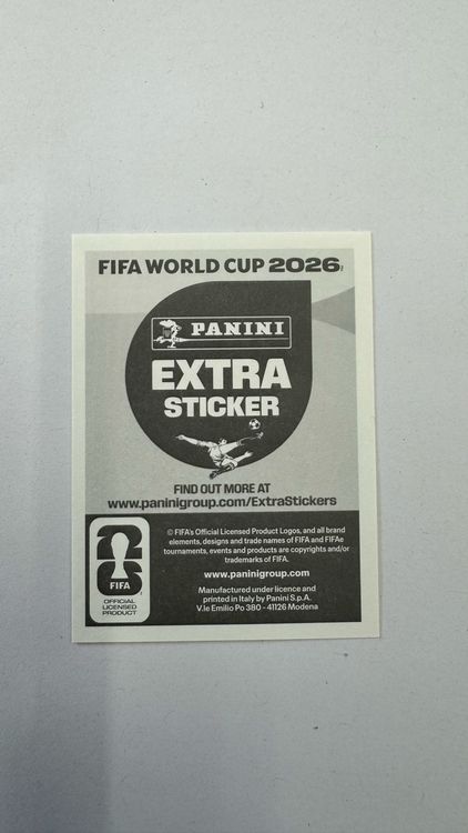 Cristiano Ronaldo Panini Extra Sticker 2026 (Neu (gemäss Beschreibung ...