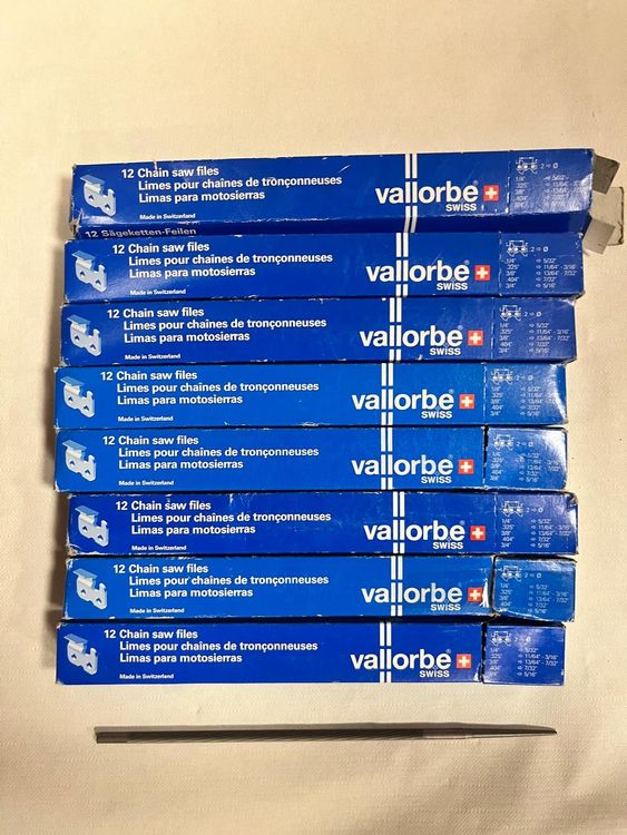 70 Vallorbe Sägeketten-Feilen Kettensäge Feilen RUND | Kaufen auf Ricardo