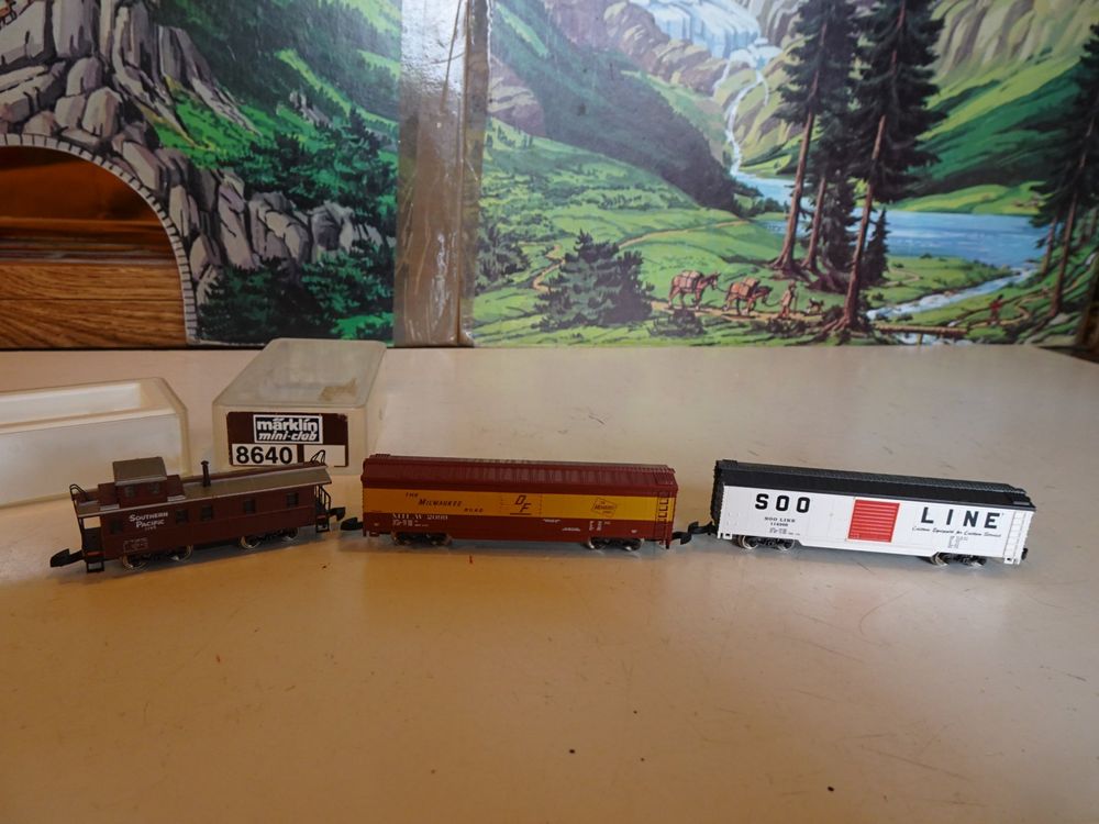 Märklin mini club 2 Güter-/1 Schlusswagen 8640 Spur Z/int 37 | Kaufen ...