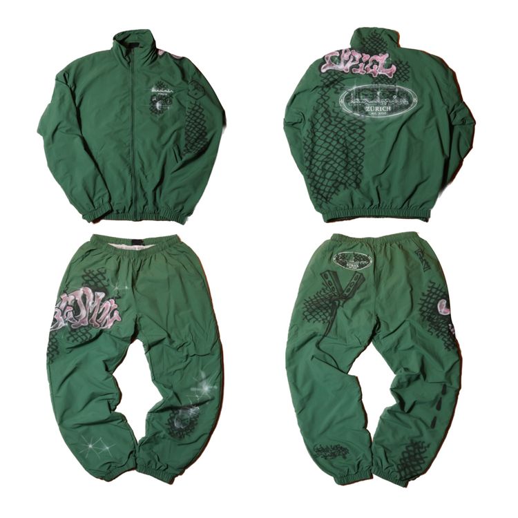BADMON x SPIELER AIRBRUSHED TRACKSUIT 1/1 [GREEN, SIZE M] (Neu und ...