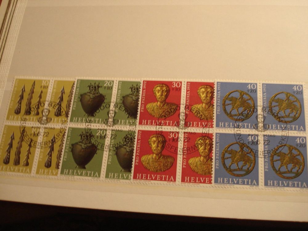 Pro Patria Satz 1972, 4erblock, ET-Stempel, mit Gummi | Kaufen auf Ricardo