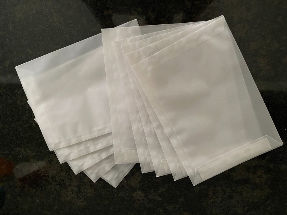 10 Umschläge B5 Kuvert transparent B5 25 x 17.5 cm (Neu (gemäss ...