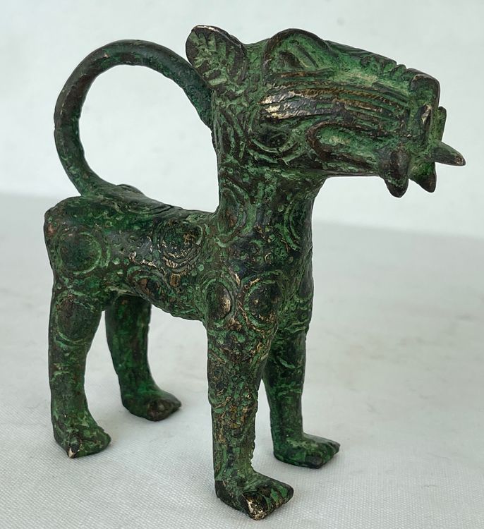 feiner alter Leopard Bronze Benin Höhe 10,5 cm Top Stück | Kaufen auf Ricardo