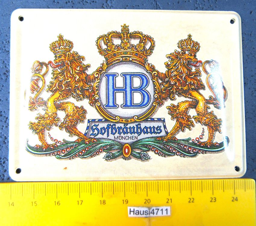 HOFBRÄUHAUS HB BIER MÜNCHEN BLECH POSTKARTE ca.11X8CM (Gebraucht) in ...