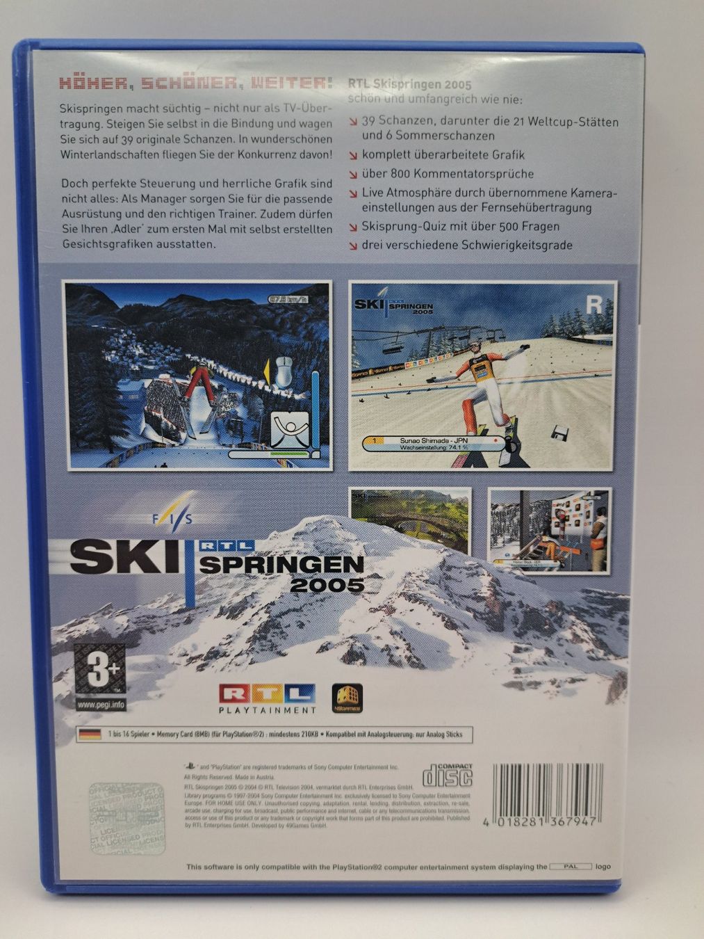 RTL Skispringen 2005 (Playstation 2/PS2) (Gebraucht) in Balgach für CHF ...