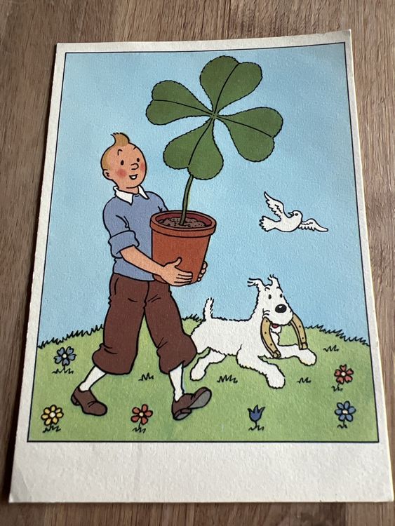 Tim der pfiffige Reporter und Struppi Tintin Carte Postale (Gebraucht ...