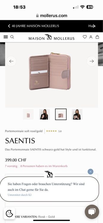 Maison Mollerus Portemonnaie Rosé (Neu (gemäss Beschreibung)) in ...