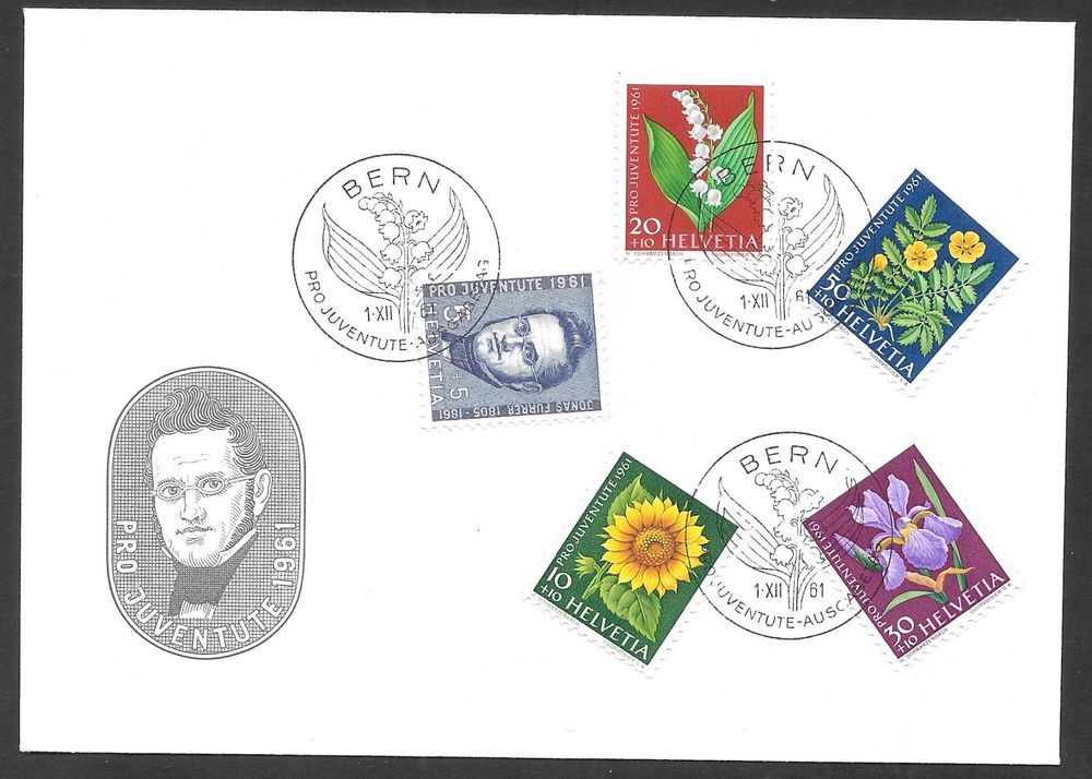 FDC Pro Juventute Serie 1961 J188 - J192 ET Bern 1.12.1961 (Neu (gemäss Beschreibung)) in Olten ...