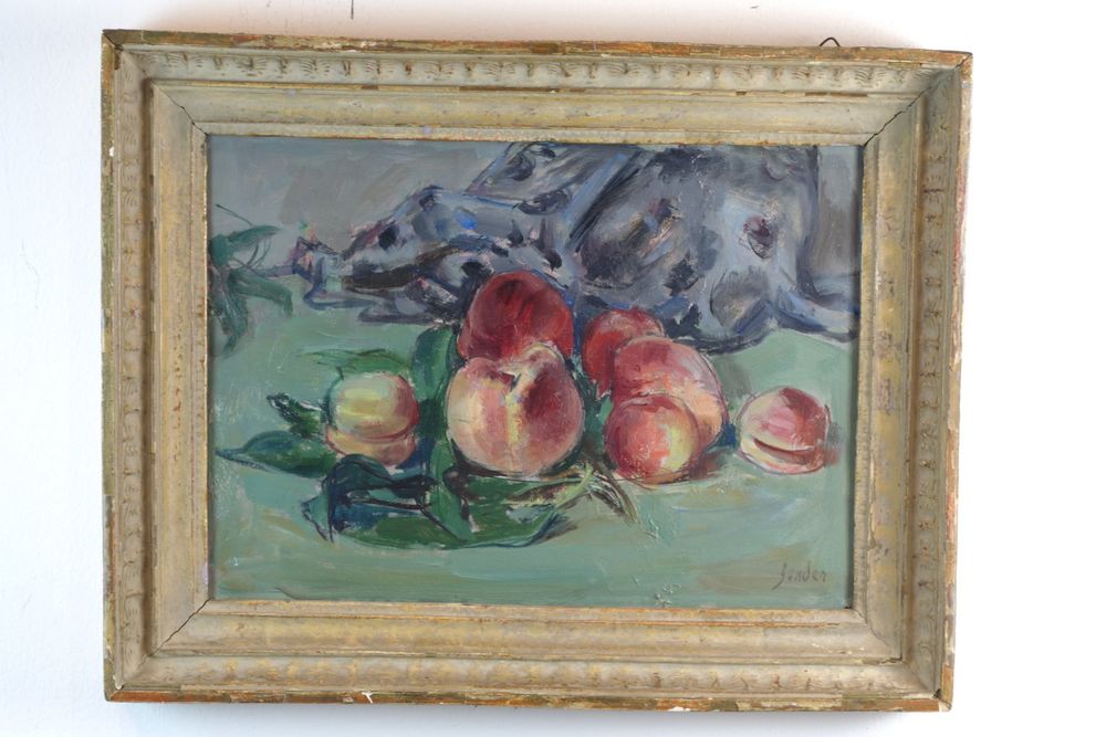 Rudolf Zender, Schweizer Kunst, Stillleben mit Pfirsichen | Kaufen auf ...