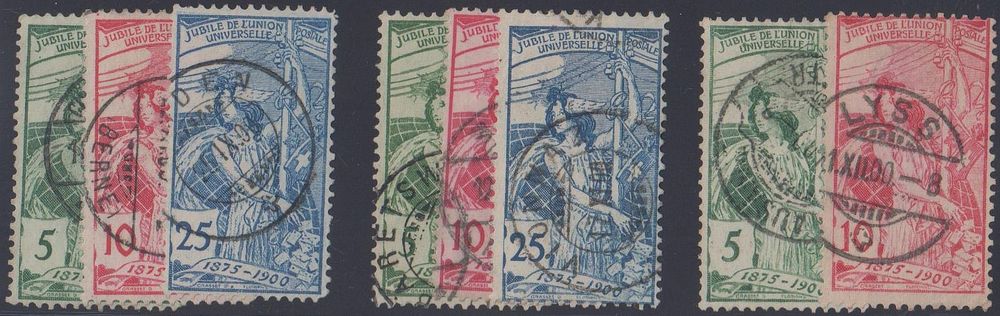 1900: UPU - kompl. Serie 77A/78C mit Voll-Stp. - SBK 240.-- (Gebraucht ...