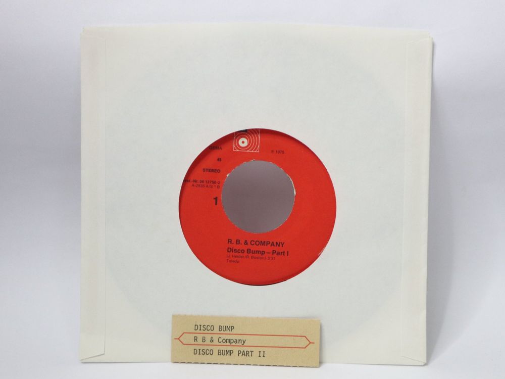 Vinyl Single R.B. & Company Disco Bump für Jukebox | Kaufen auf Ricardo