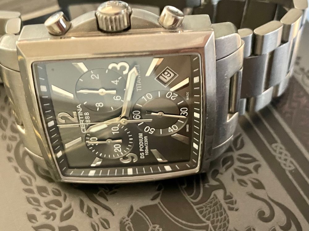 Certina Podium Square Titanium Chronograph DS+ All Grey Gent (Gebraucht ...