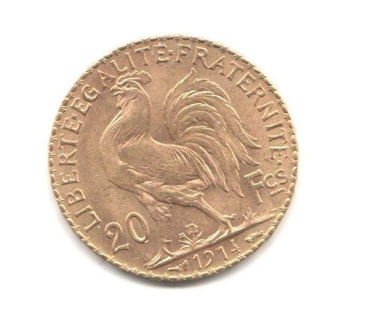 Gold 20 Francs Goldmünze 1914 Marianne Coq (D'occasion) à Strengelbach pour CHF 461 – avec ...