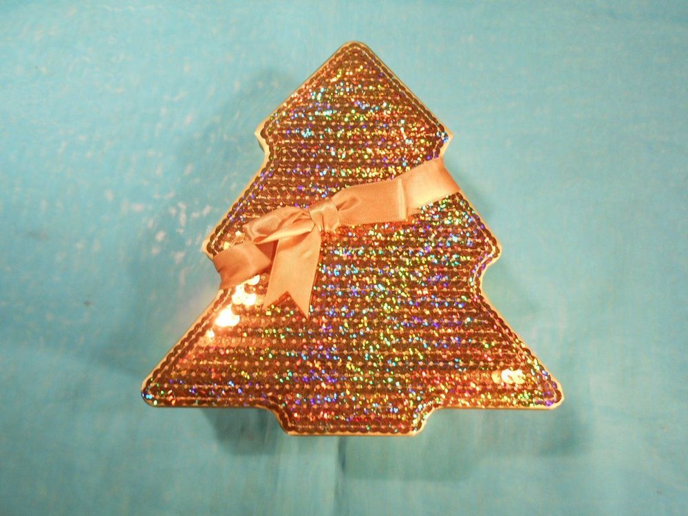 Blechbüchse Tanne gold mit Pailletten | Kaufen auf Ricardo