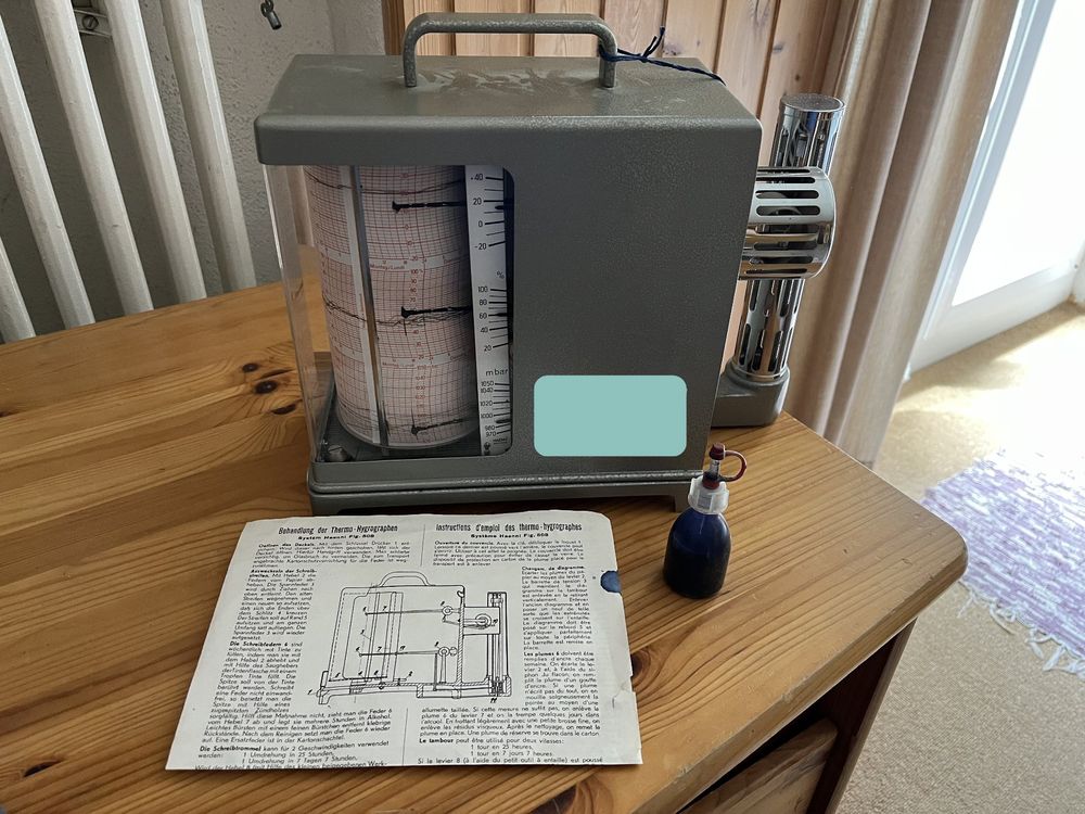 Analoge Wetterstation Thermo-/Hygro-/Barograph Haenni (Gebraucht) in ...
